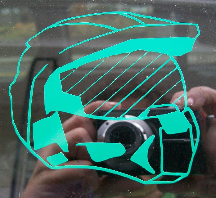 Halo Master Chief helmet vinyl car decal computer laptop sticker ...