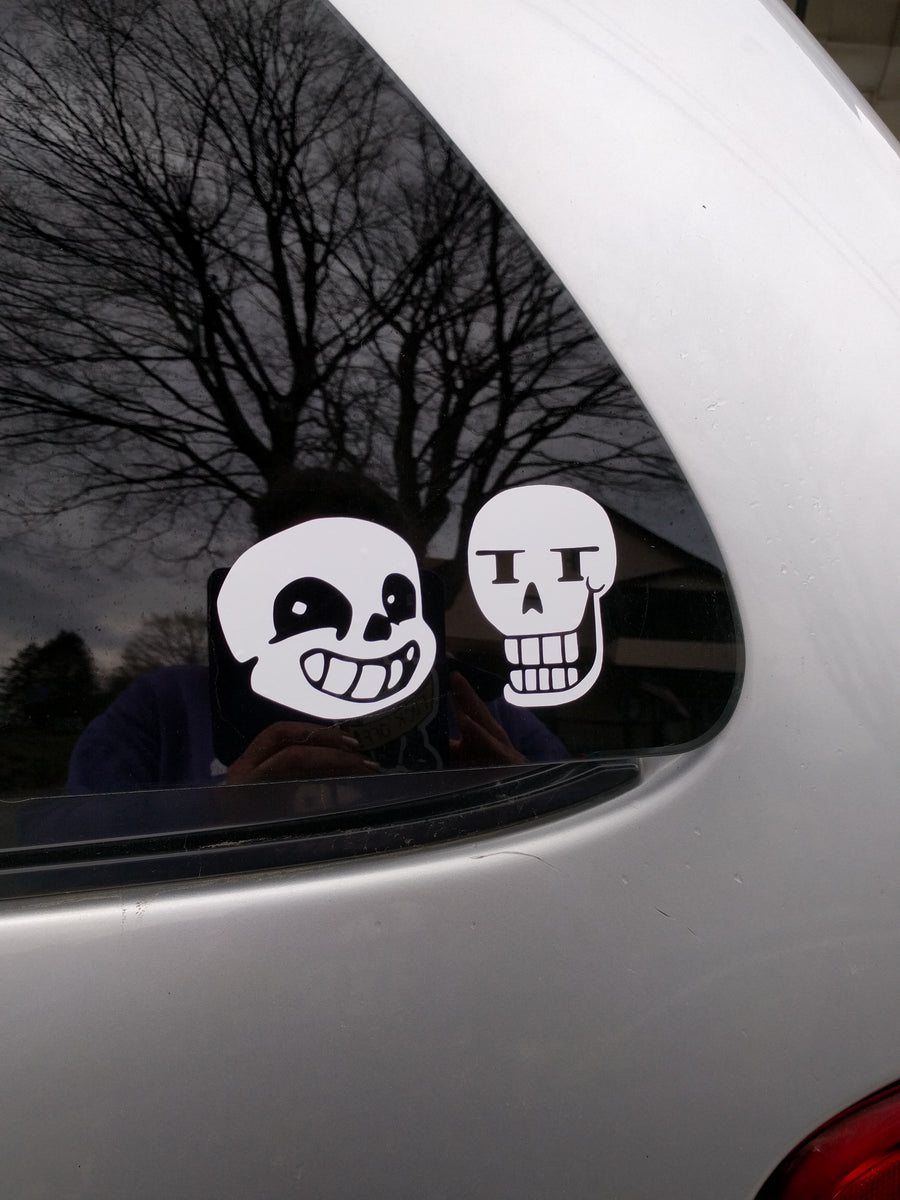 Undertale fanart Sans and Papyrus vinyl car decal laptop computer stic ...